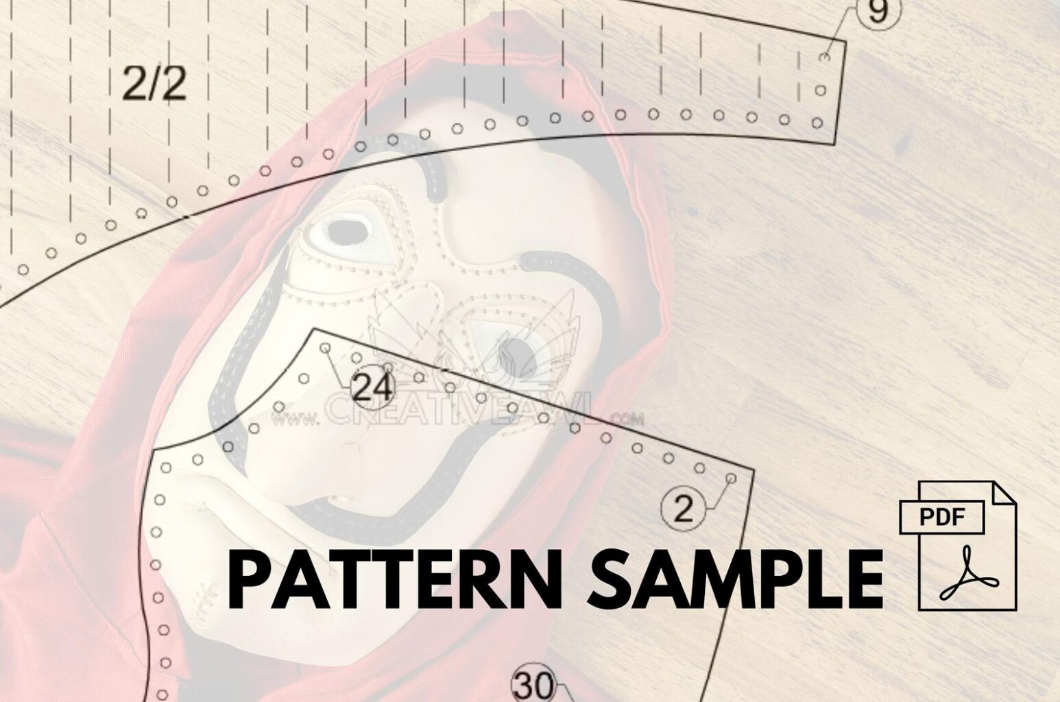 Salvador Dali Mask [PDF pattern] – Creative Awl Studio
