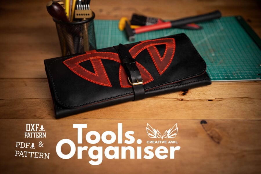 Tools organiser [PDF & DXF pattern] - Creative Awl Studio