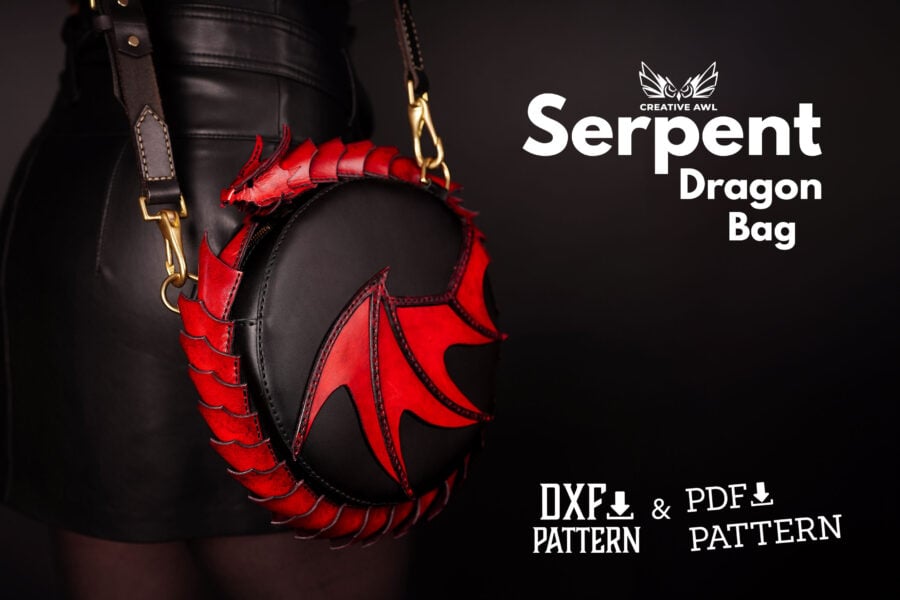 Serpent Dragon Bag [PDF & DXF pattern] - Creative Awl Studio