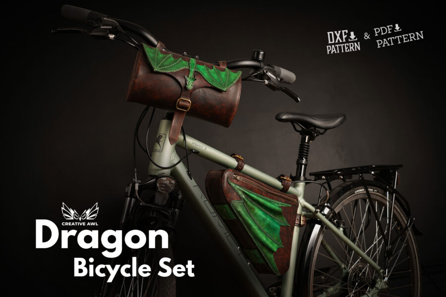 Dragon Bicycle Set [PDF & DXF pattern] - Creative Awl Studio