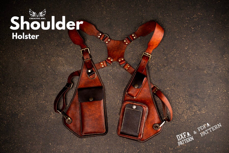 Shoulder holster [PDF & DXF pattern] - Creative Awl Studio