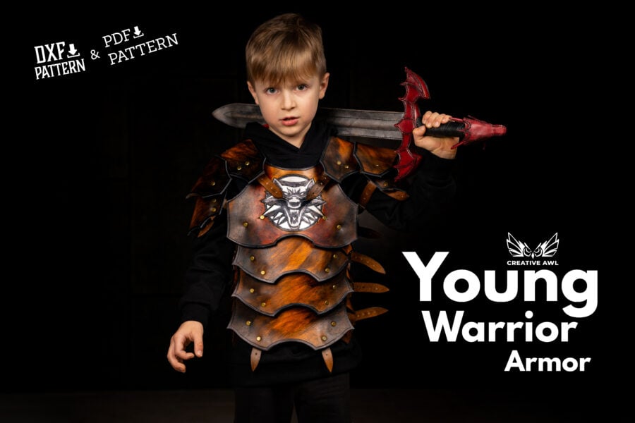 Young Warrior Armor [PDF & DXF pattern] - Creative Awl Studio